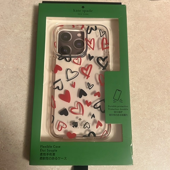kate spade | Accessories | New Kate Spade Heart Pattern Ckear Phone ...